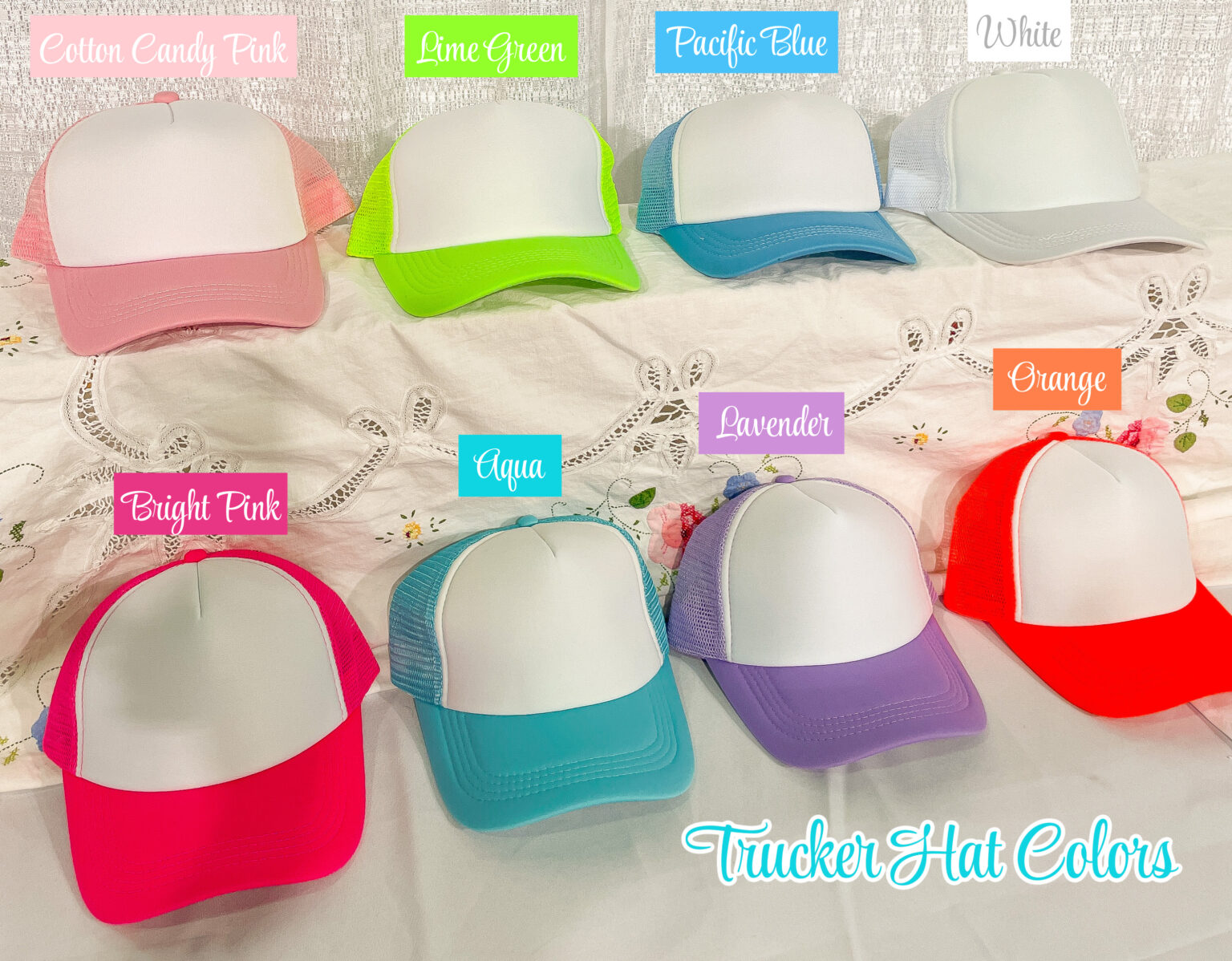 Trucker Hat Colors / Girly Trucker Hats - E S T E L L E J O Y L Y N N