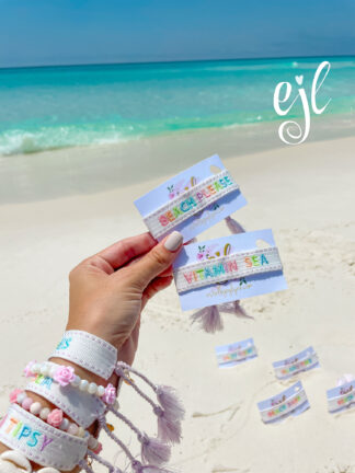 Pastel Custom Embroidered Tassel Friendship Bracelet