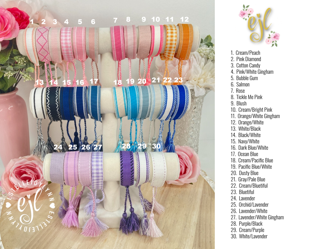 Tassel Bracelet Colors / Thread Colors