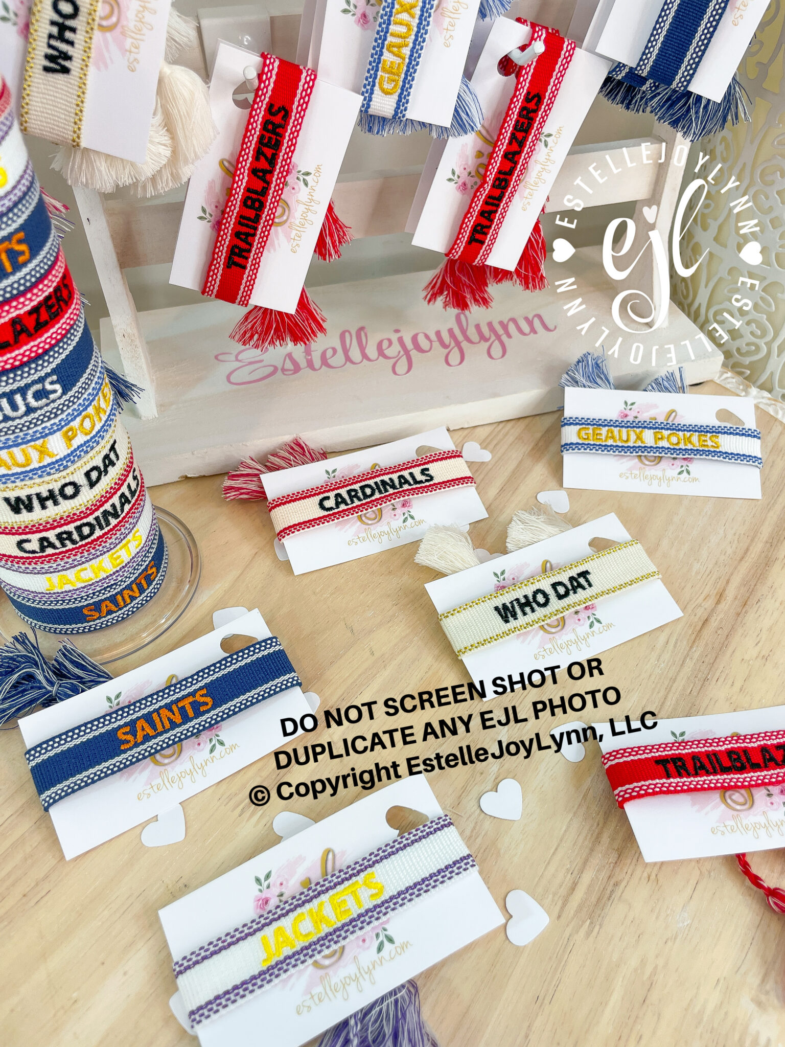 School Spirit Embroidered Bracelet