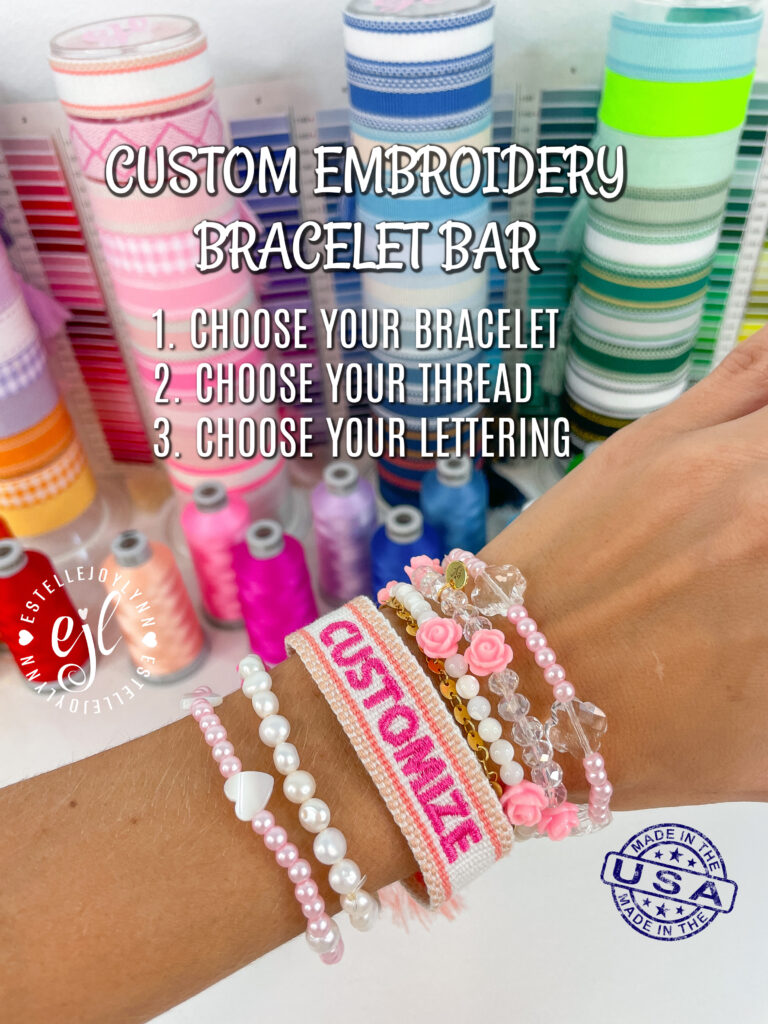 Custom Embroidered Friendship Bracelets